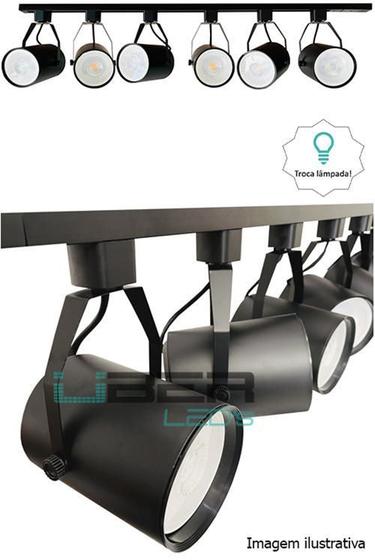 Kit Trilho Eletrificado 1M Preto 4 Spot Par30 Led Amarela - Pix ...