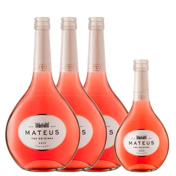 Kit Trio Mateus Rosé + 1 Mateus Rosé Baby - Sogrape - Vinho - Magazine ...