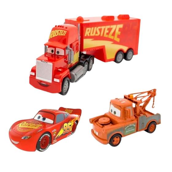Kit Trio Radical Carros Mack McQueen e Mate - Etitoys - Carrinho de ...