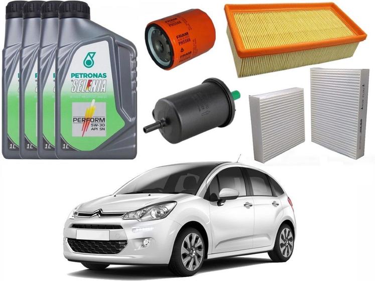 Kit troca de filtros citroën c3 1.2 2016 a 2019 - SELENIA - Filtros Automotivos - Magazine Luiza