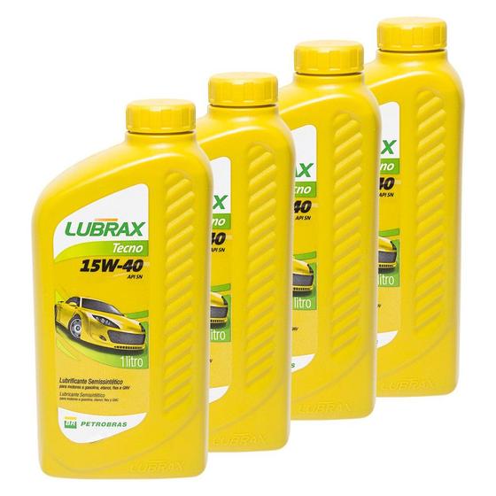 Kit troca de óleo Celta 4 litros Lubrax 15w40+Filtro de óleo ...