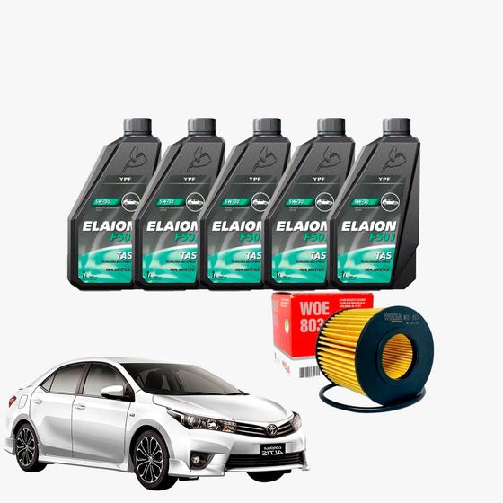 Kit troca de óleo e Filtro TOYOTA Corolla 2.0 16v 144 cv. Altis XEi XRS ...