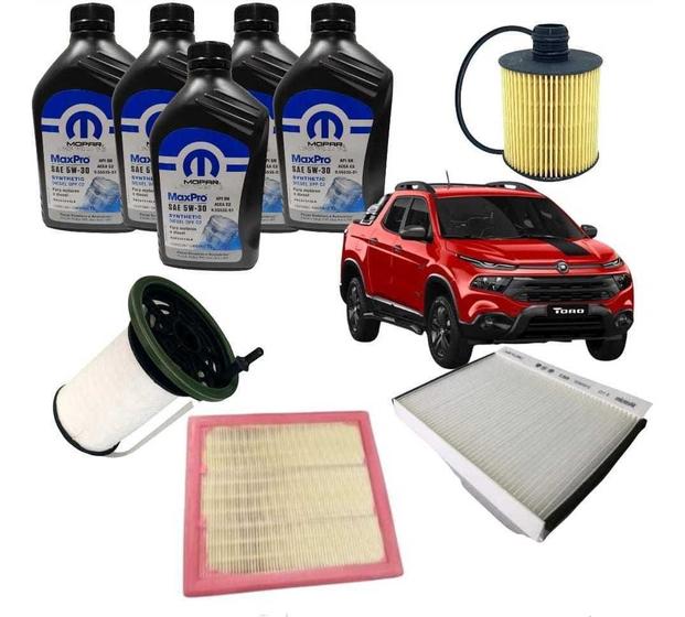 Kit Troca De Óleo Motor Mopar E Filtros Fiat Toro Diesel 2.0 - FIAT ...
