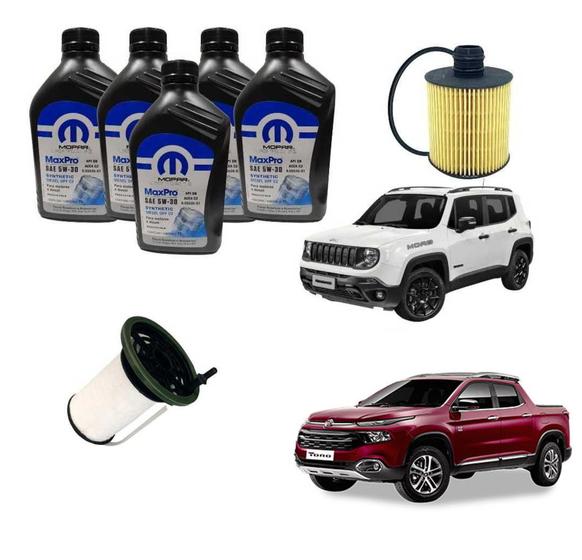 Kit troca de óleo Toro, Renegade e Compass 2.0 Diesel. - MOPAR ...