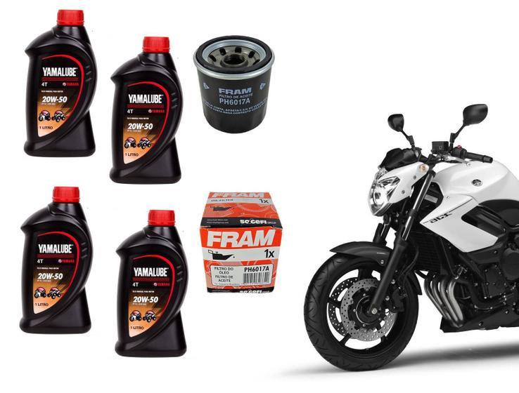 Kit Troca Óleo 4 Litros Yamalube Mineral 20w50 + Filtro Fram Ph6017 ...