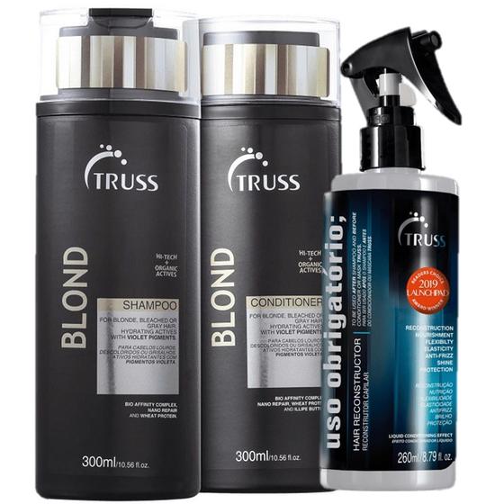 Kit Truss Blond Anti Frizz Cabelos Loiros (3 Produtos) - Kit de ...