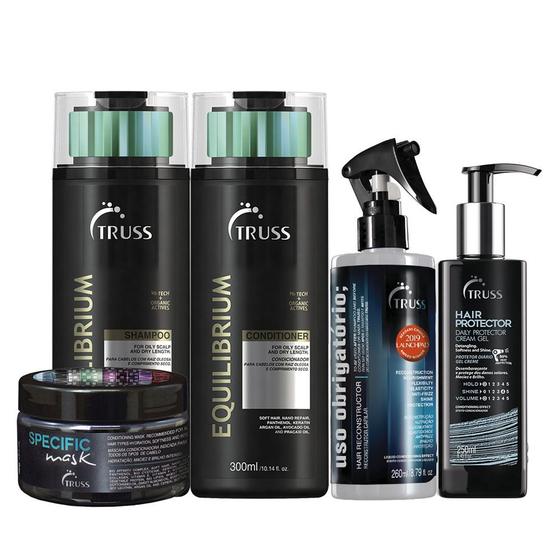 Kit truss equilibrium + leave-in + mascara + uso obg 5 itens - Kit de ...