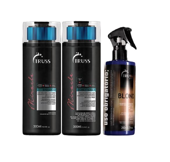 Kit truss miracle shampoo + condicionador + uso obrigatorio blond - Kit ...