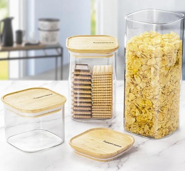 Kit Tupperware em Vidro Modular Bambu - Pote - Magazine Luiza