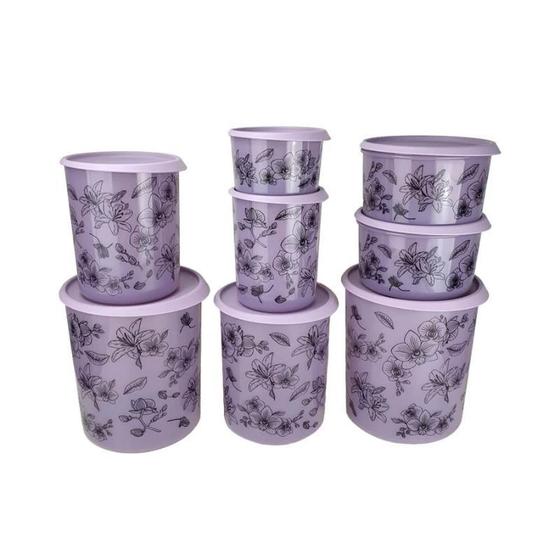 Kit Tupperware Linha Mágica Floral 8 Peças - Pote - Magazine Luiza