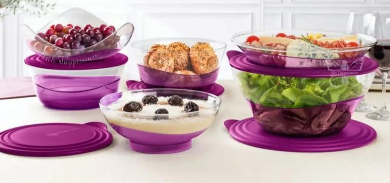 Kit Tupperware Policarbonato Elegance - 6 peças - Pote - Magazine Luiza