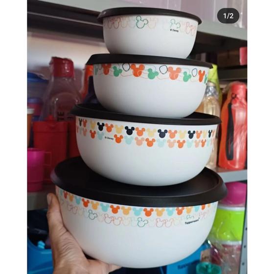 Kit Tupperware Tigelas Toque Mágico Mickey 4 Peças - Tigela - Magazine ...