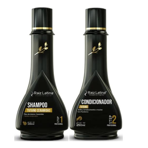 Kit Tutano Shampoo sem sal + Condicionador hidratante Raiz Latina 250ML ...