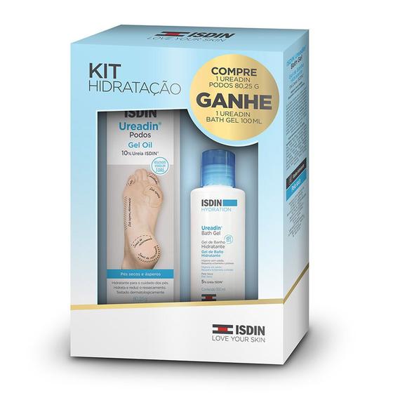 Kit Ureadin Podos Isdin Hidratante para os Pés 80,25g e Gel de Banho ...