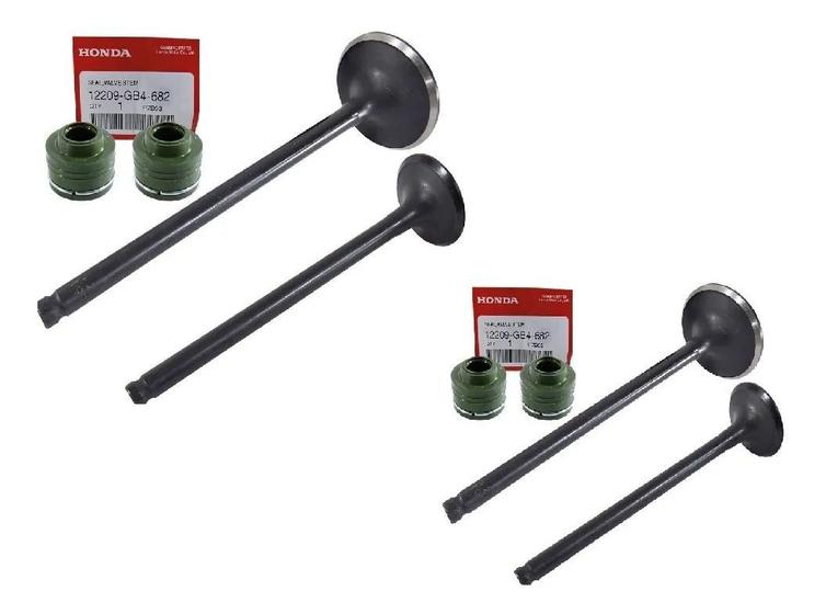 Kit Válvula Motor Cabeçote Admissão E Escape Metal Leve + 4 Retentores ...