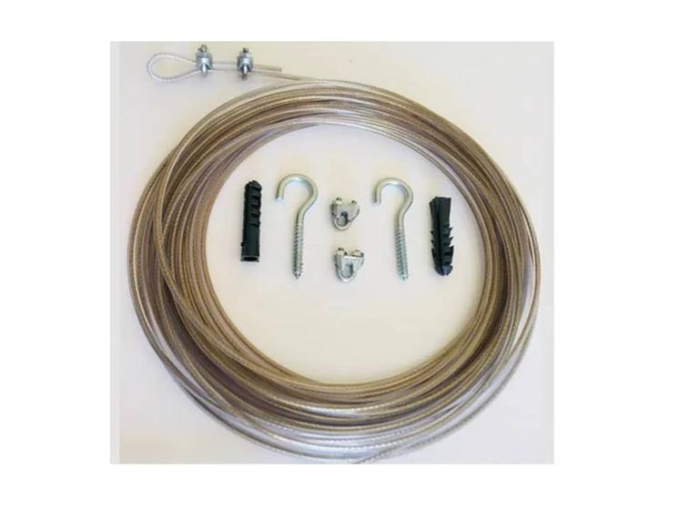 Kit Varal Cabo Aço Encapado De 4mm 50mt Com Gancho E Clips - mtineli ...