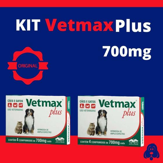 Kit Vetmax Plus 700mg com 2 unidades 100 % Original - Vetnil - No ...