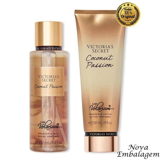 Kit victoria secrets coconut creme hidratante E body splash original ...