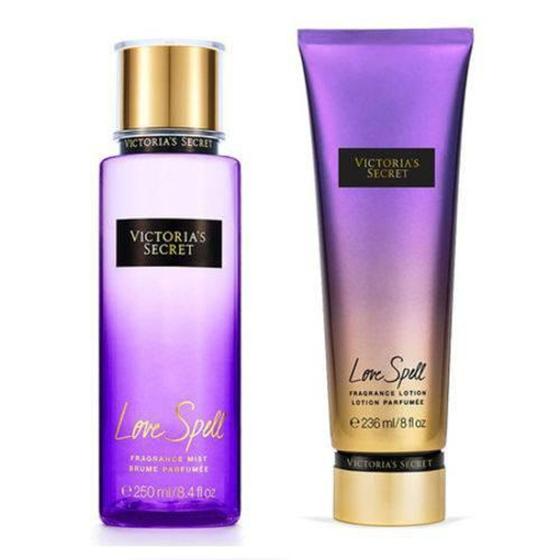 Kit Victorias Secret Love Spell Creme Hidratante 236ml + Body Splash ...
