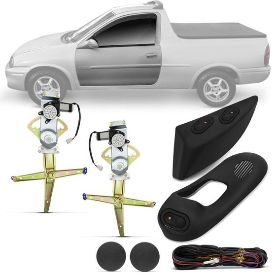 Kit Vidro Elétrico Corsa Wind Pick Up Corsa 1994 A 2002 2 Portas ...