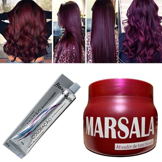Kit Vinho Marsala 01 Máscara 500g 01 Tinta N66.26 Mairibel - Tinta de ...