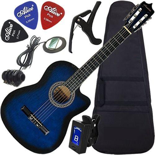 Kit Violão Eletroacústico Austin Azul Nylon C/ Capa Mag5bl - Violão ...