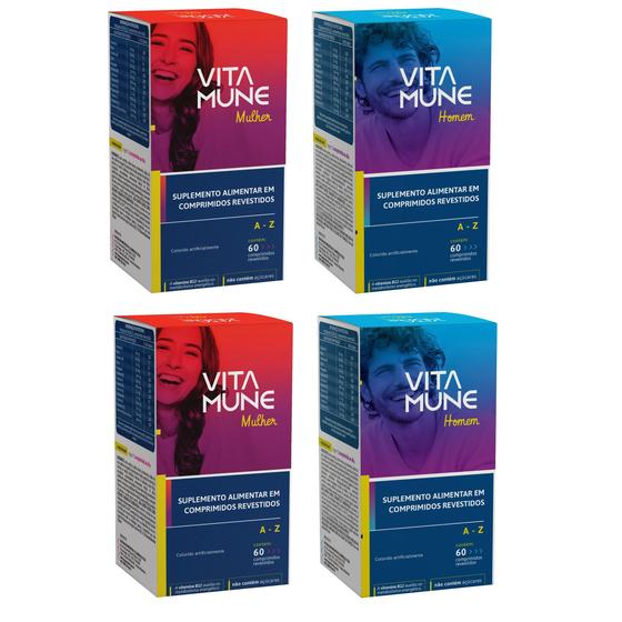 Kit Vitamina Para 2 A-Z Homem + 2 A-Z Mulher Vitamune - Cimed ...
