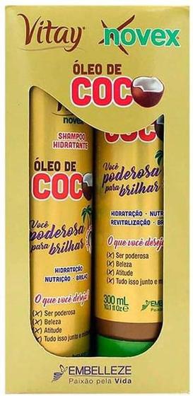 Kit Vitay Novex Óleo De Coco Sh+Cond - Kit Shampoo e Condicionador ...