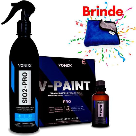 Kit Vitrificador Pintura Automotiva Vpaint + Sio2 Pro Vonixx - Limpeza ...