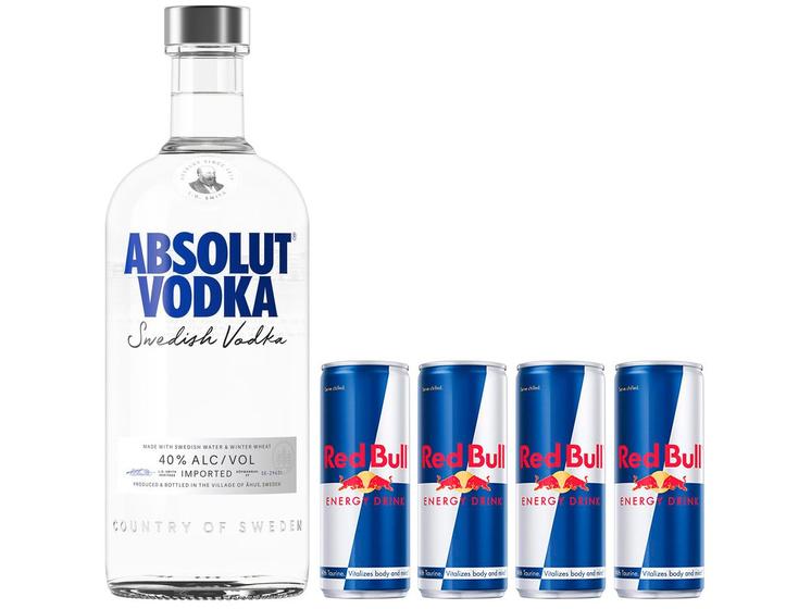 Kit Vodka Absolut Sueca Original 750ml + Bebida - EnergéticaRed Bull ...