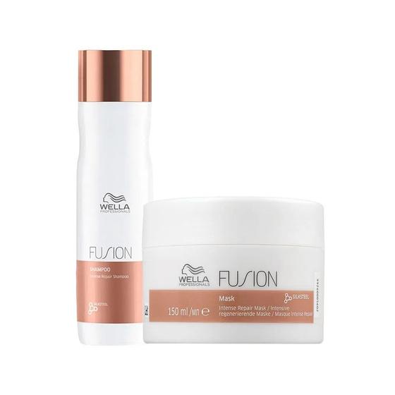 Kit Wella Fusion Shampoo 250ml E Mascara 150ml - Kit de Tratamento para ...