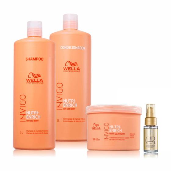 Kit Wella Nutri Enrich Sh , Cond, Masc E Oleo Reflec 30ml - Wella ...