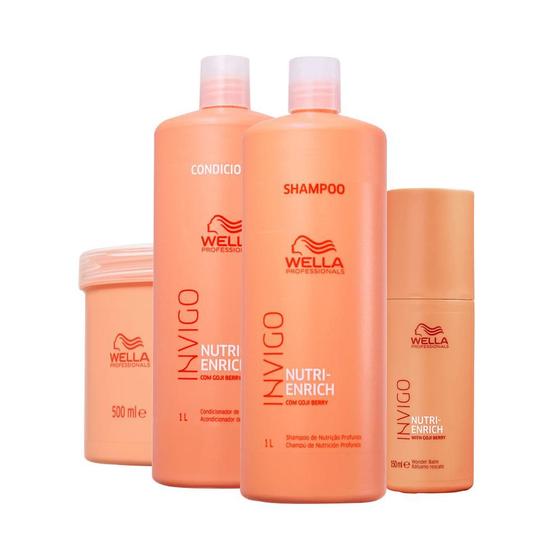 Kit Wella Pro Invigo Enrich Cd 1l e Sh 1l e Masc 500 Ml e Lv 150ml - Wella Professionals - Kit ...