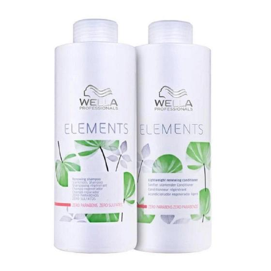 Kit Wella Professionals Elements Shampoo e Condicionador 1 Litro - Kit Shampoo e Condicionador ...