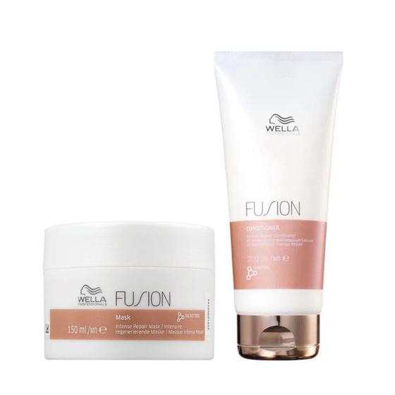 Kit Wella Professionals Fusion - Shampoo + Máscara - Kit de Tratamento ...