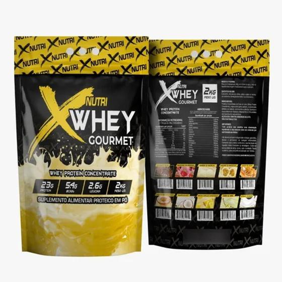 Kit Whey Gourmet X Nutri 23g De Proteína 2kg- MORANGO - xnutri - Massa Muscular - Magazine Luiza