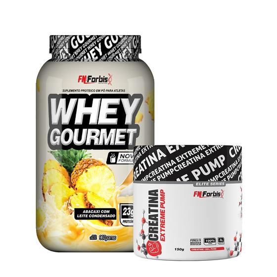 Kit Whey Protein Gourmet Pote 907g + Creatina Extreme Pump Elite Series ...