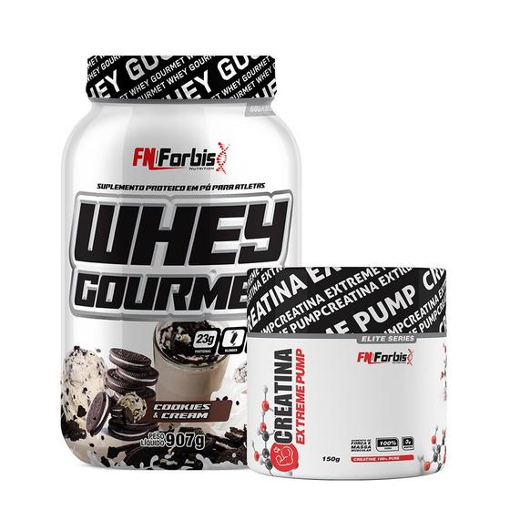 Kit Whey Protein Gourmet Pote 907g + Creatina Extreme Pump Elite Series ...