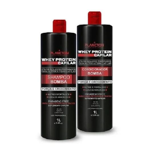Kit Whey Protein Shampoo+Condicionador 1L Plancton - Kit Shampoo e ...