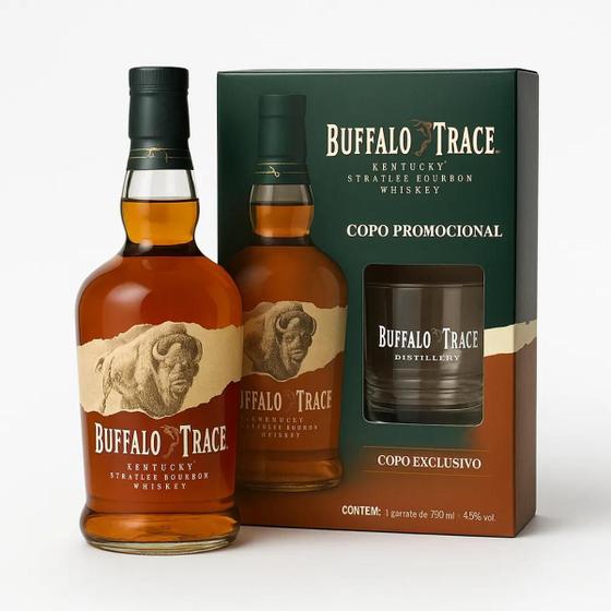 Kit Whisky Buffalo Trace Bourbon 750ml C/ Copo - Whisky - Magazine Luiza