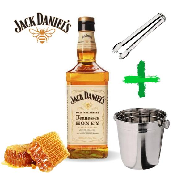 Kit Whisky Jack Daniel's Honey com Balde de gelo e pegador - Jack ...