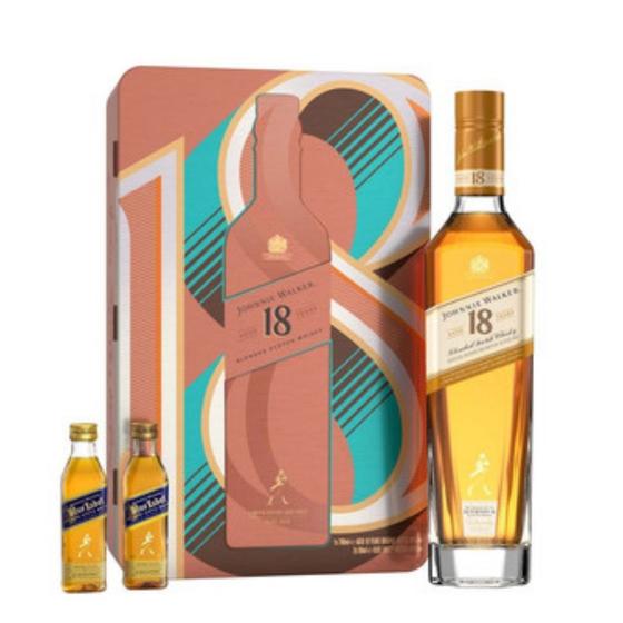 Kit Whisky Jhonnie Walker 18 anos com mini blue label - Johnnie Walker ...