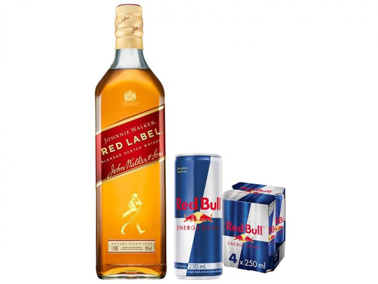 Kit Whisky Johnnie Walker Red Label Escocês - 1L + Bebida Energética ...