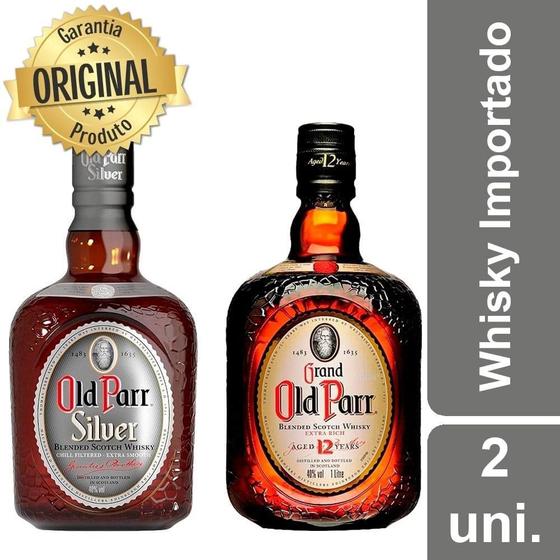 Kit Whisky Old Parr 12 anos & Old Parr Silver 1 Litro - Whisky - Magazine Luiza
