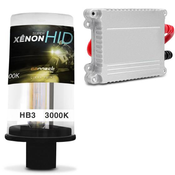 Kit Xênon Moto Completo HB3 9005 3000K 12V 35W Tonalidade Amarela Gold ...
