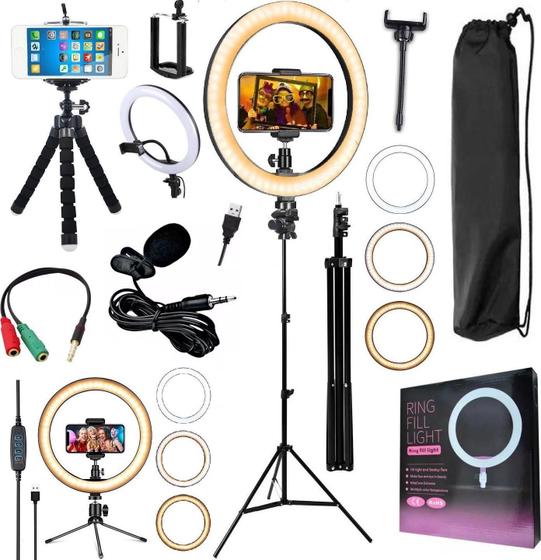 Kit Youtuber Profissional Microfone Lapela Tripé Pedestal - Leffa Shop ...