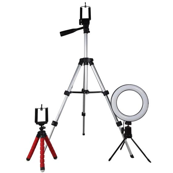 Kit Youtuber Ring Light 6 Mini Tripé Flexível Tripé 1,10M - Dreamfull ...