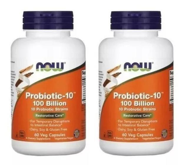 Kit02 Probiotic-10 100 Billion - now foods - 60 Capsulas Envio Rapido - Vitaminas A-Z - Magazine ...