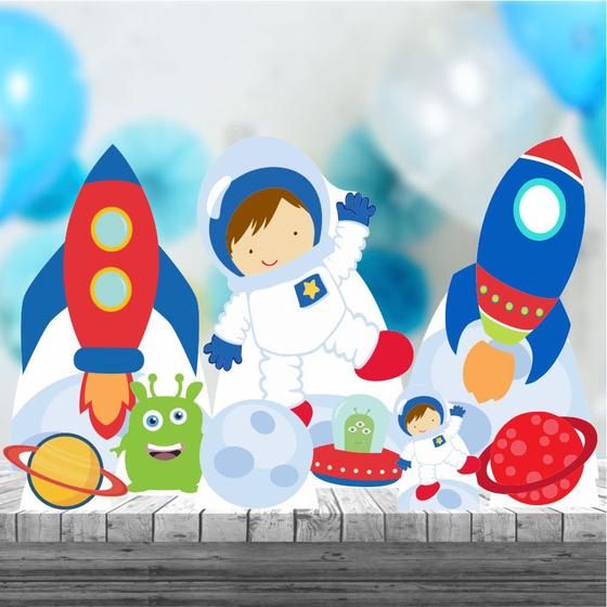 Kit9 Astronauta Totem Display Festa Aniversário - Decorando e grudando ...