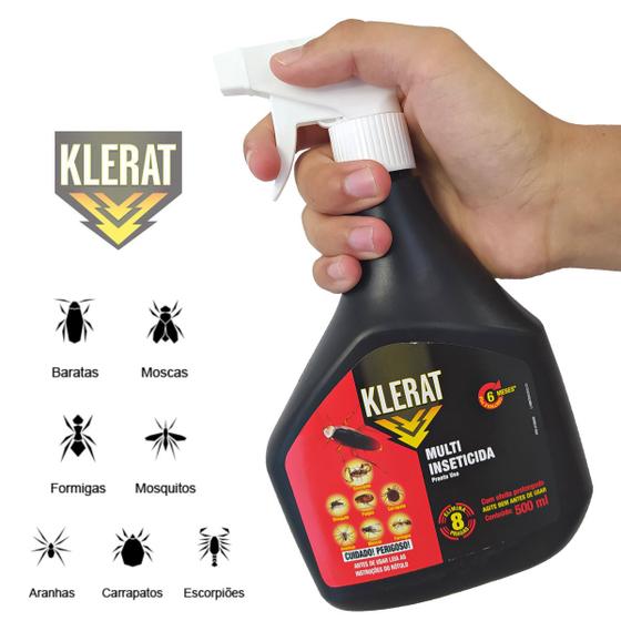 Klerat Inseticida Mata Barata Aranha Mosca Pronto Uso 500ml - Syngenta ...
